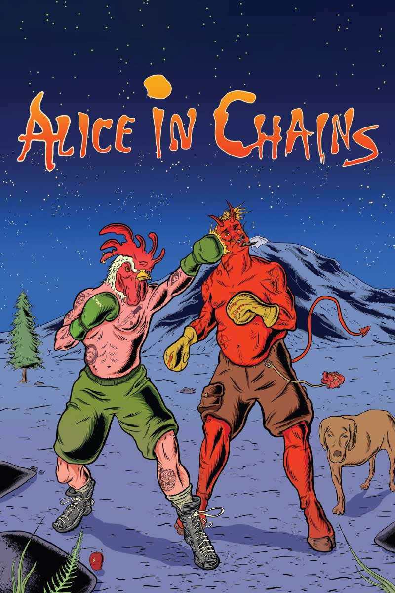 Alice In Chains Boxing Rooster Poster Famous Rock Shop