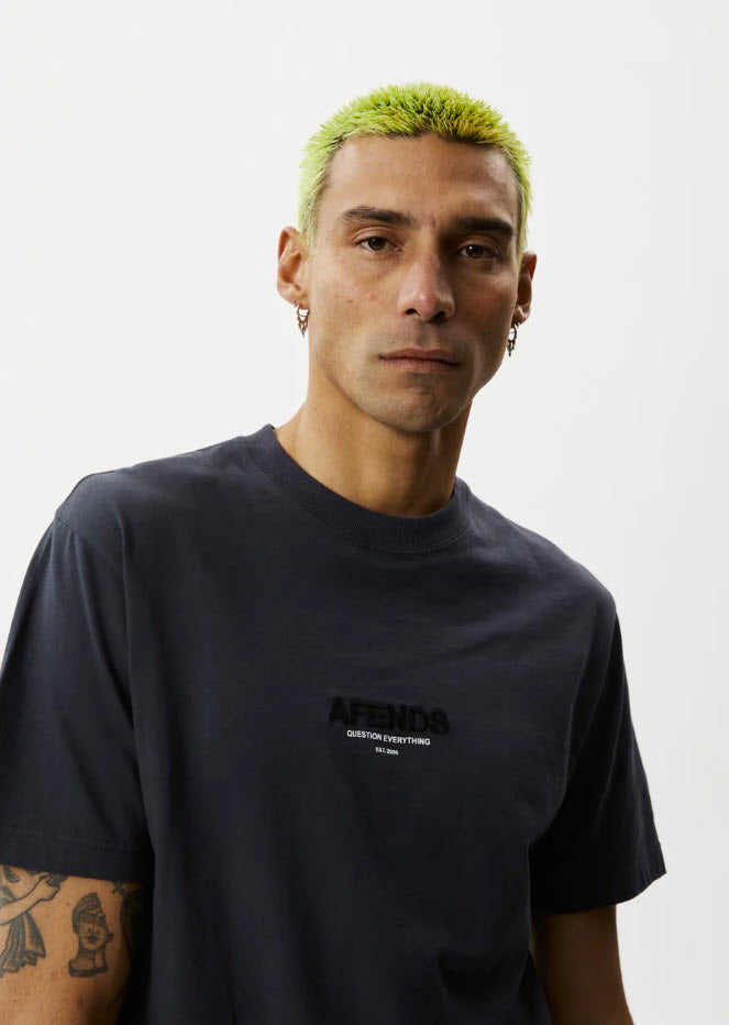 Afends Vinyl Retro Logo T-Shirt Charcoal – Famous Rock Shop