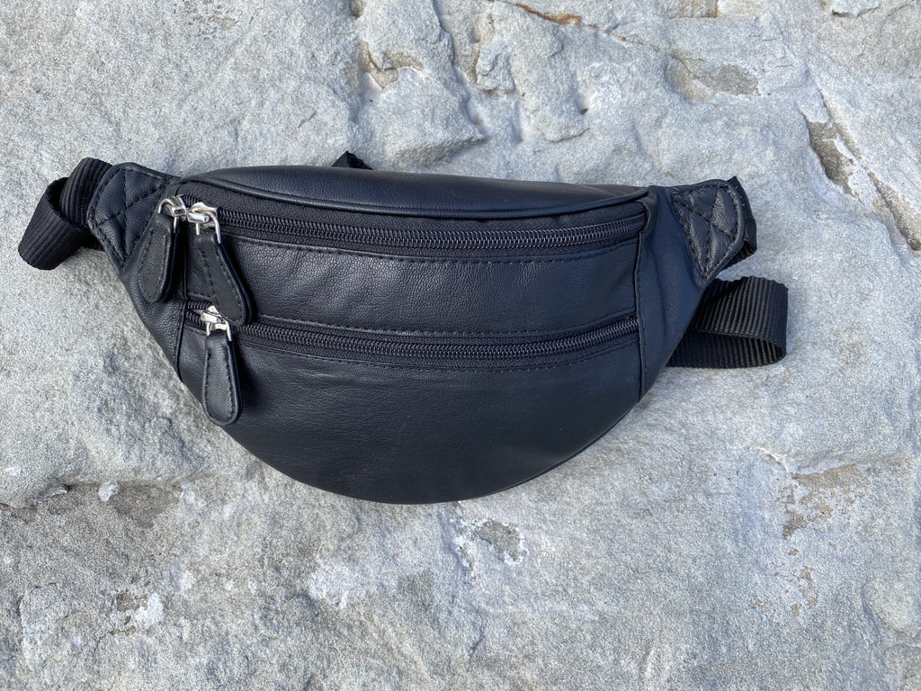 Leather Bumbag Black – Famous Rock Shop