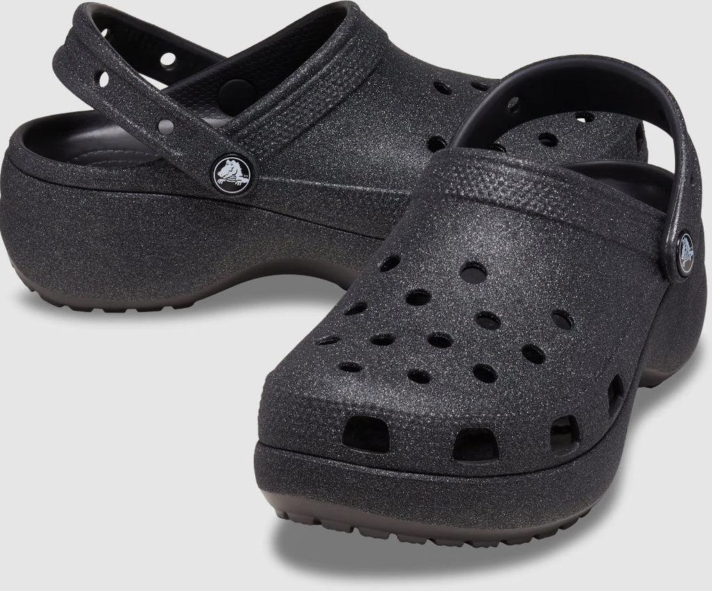 Crocs Classic Platform Glitter Clog Black – Famous Rock Shop