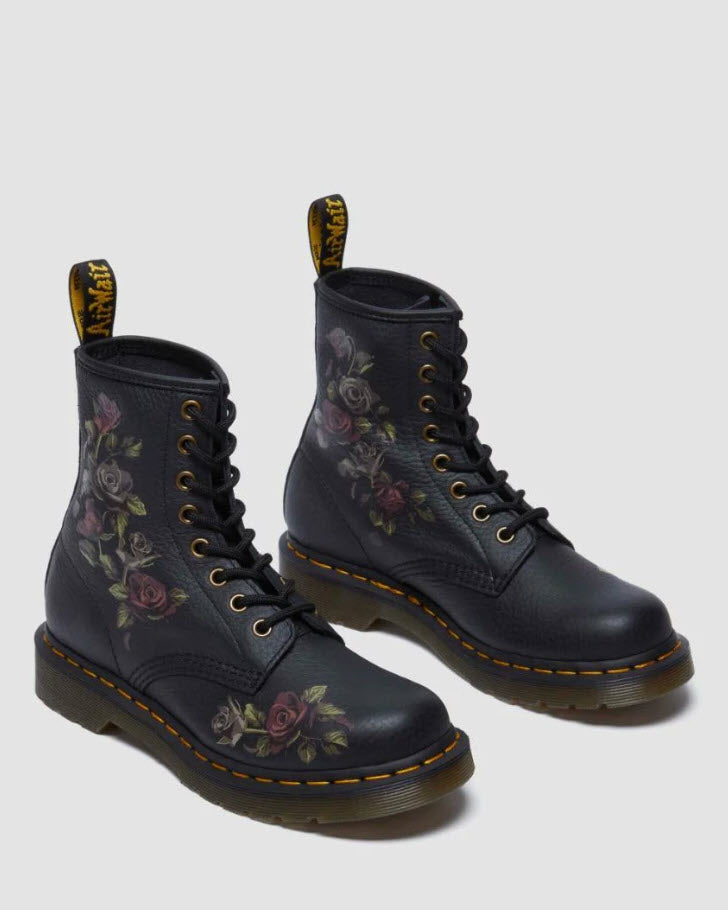 Dr Martens 1460 Nappa Decayed Roses – Famous Rock Shop