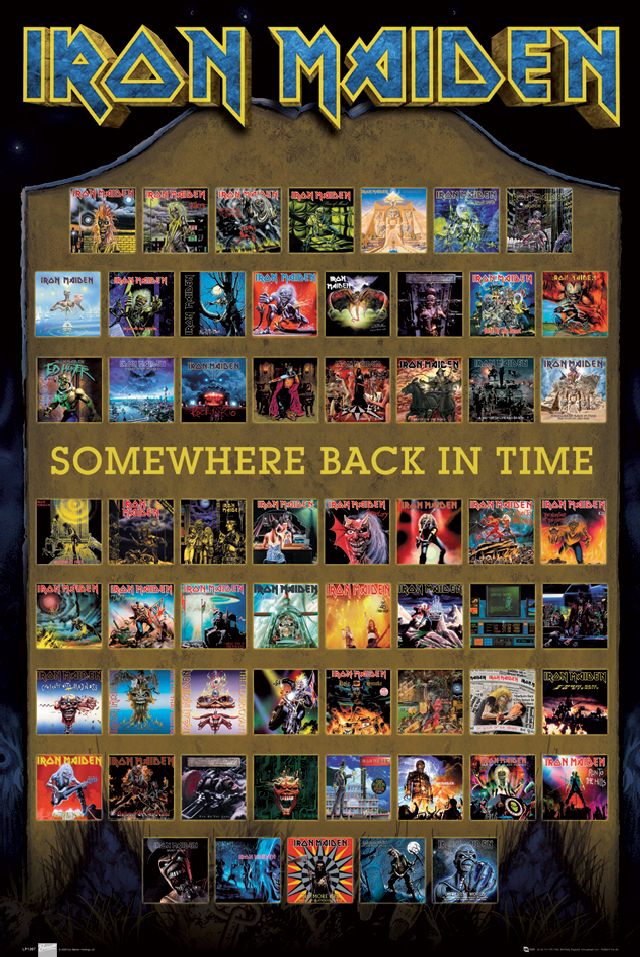 Iron Maiden Covers Somewhere Back In Time Poster – Famous Rock Shop