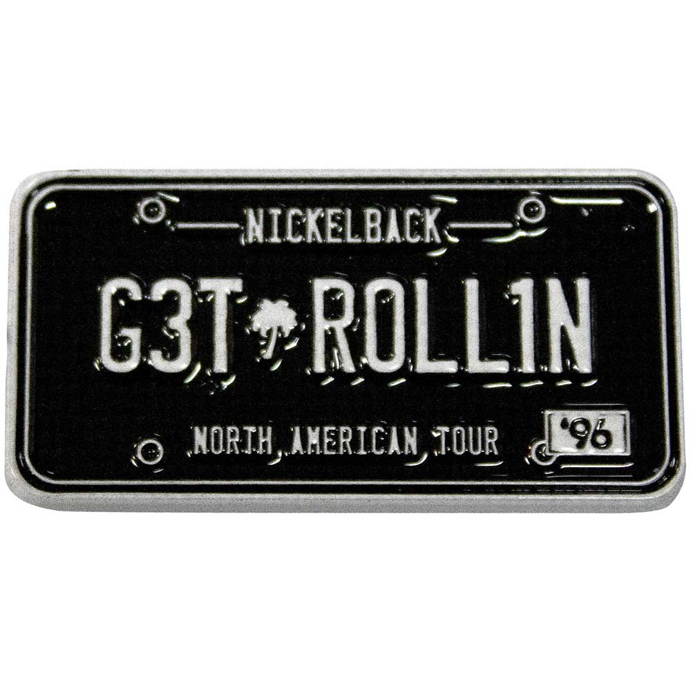 Nickelback License Plate Pin Badge – Famous Rock Shop