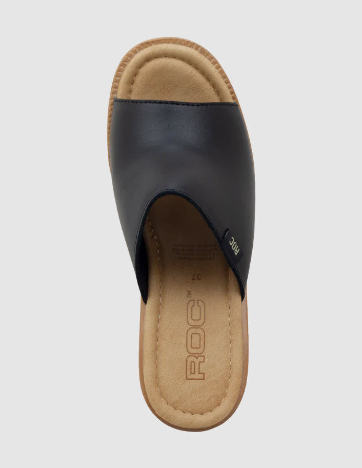Roc Flirt Leather Heel Black Natural – Famous Rock Shop