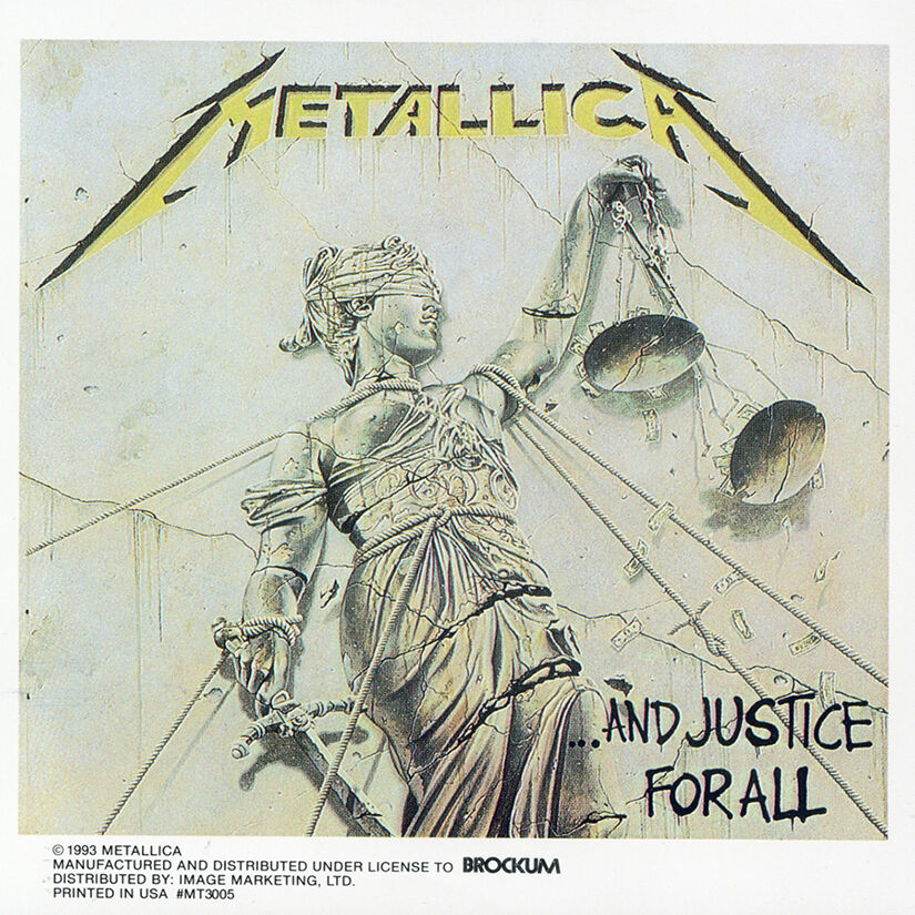 Metallica And Justice For All Sticker – Famous Rock Shop