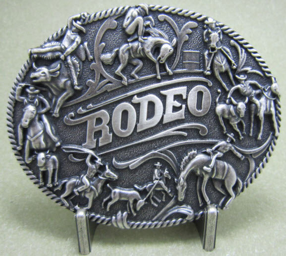 Vintage Silver Plated Rodeo Cowboy Man Western Belt Buckle – Famous ...