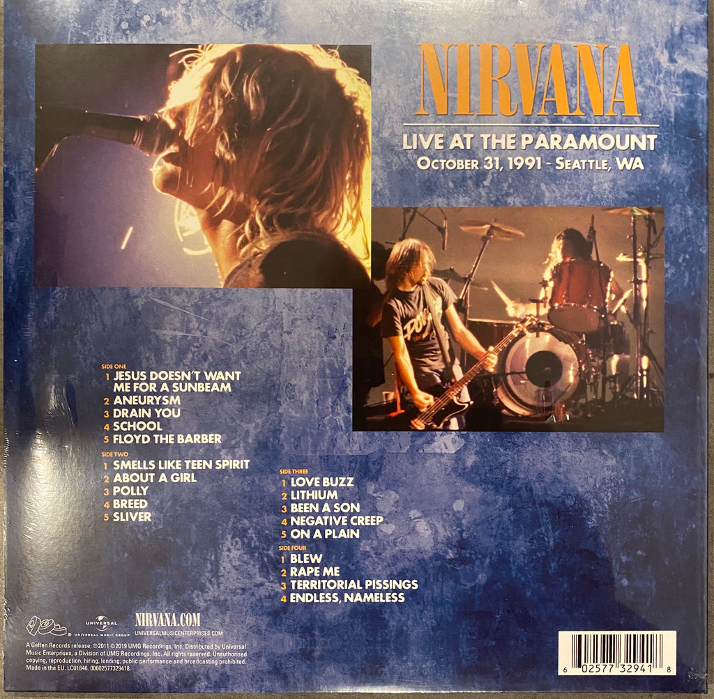 NIRVANA Live At The Paramount Vinyl LP – Famous Rock Shop
